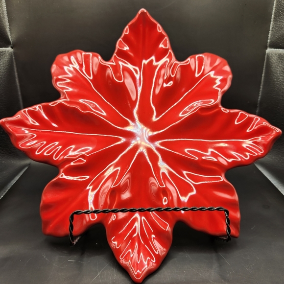 Skyros Designs | Dining | Skyros Designs Hand Painted Portugal Red Fallautumn 15 Leaf Platter ...